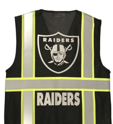 LAS VEGAS RAIDERS BLACK REFLECTIVE SAFETY VEST W/REFLECTIVE LOGO | eBay