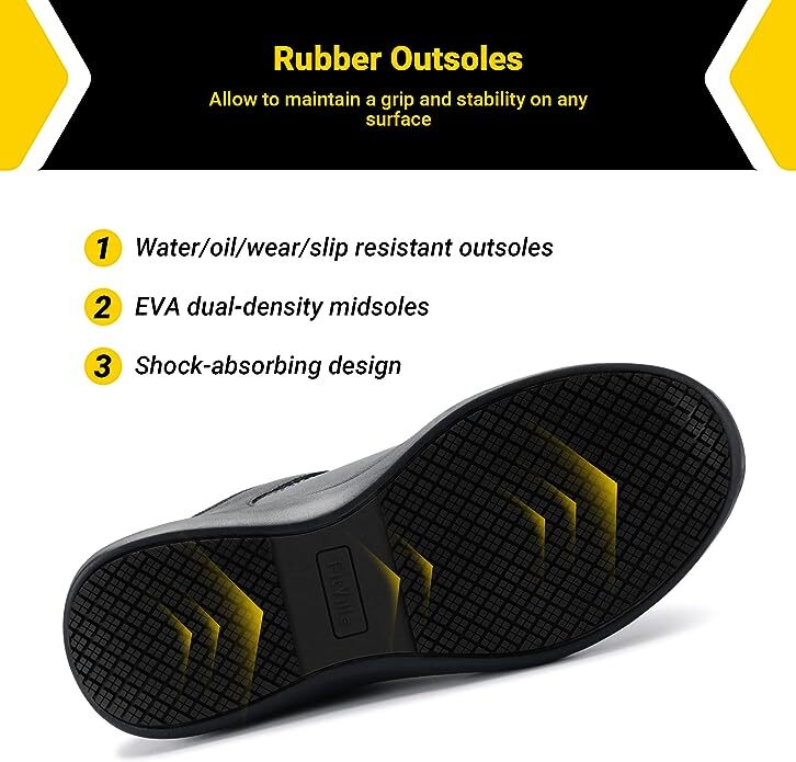 FitVille Men Extra Wide Safety Work Shoes Composite Toe Slip Resistant ...