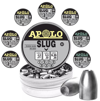 Apolo Slug Air Gun Pellets Heavy Hollowpoint Slug Rifle Pellets .177 ...