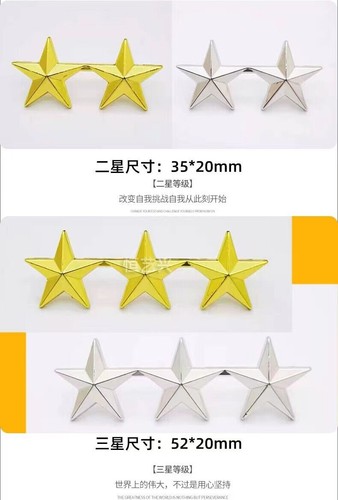 WW2 US MILITARY ARMY AIR FORCE THREE STARS GENERAL RANK BADGE PIN ...