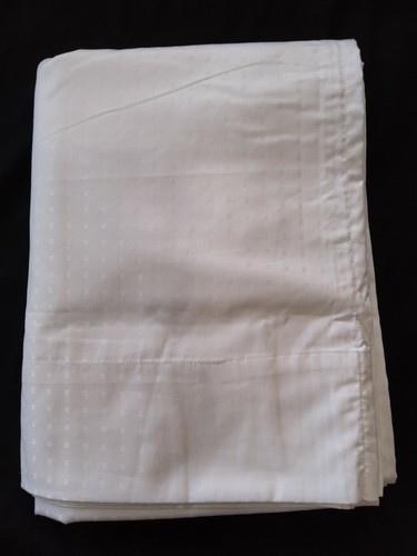 Koni Hotel Bedding Queen Top Sheet White Sateen Cotton Blend 250 TC 100 ...