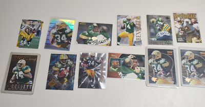 Edgar Bennet Green Bay Packers LOT 12 1992 Rookie Inserts 1996 Zenith ...