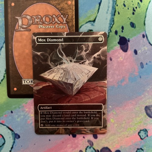 DIY Mox Diamond Full Art Foil Play Test Mtg Card | eBay