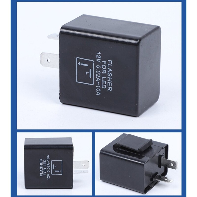 Adjustable LED Flasher Relays Turn Signal Blinker Light for Motorbike ...