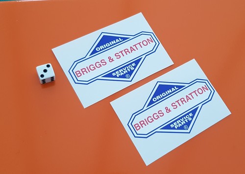 briggs and stratton decal stickers x 2 high quality vinyl 100mm x 60mm ...
