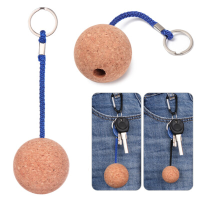 2 Pcs Hot Cork Floating Ball Cork Ball Keychain Cork Keychain Key Ring ...