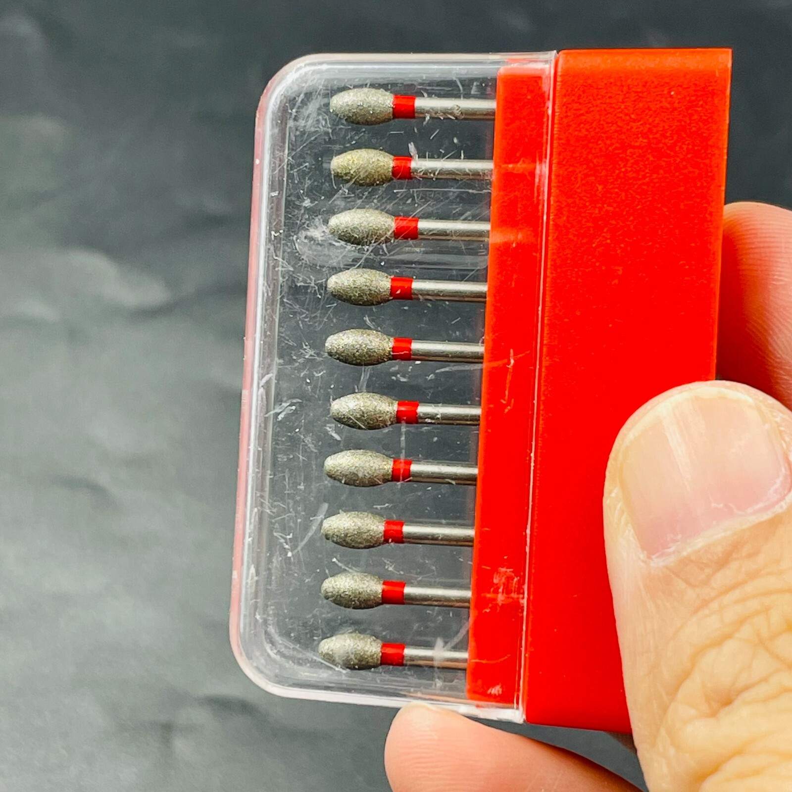 50pcs Dental FG Diamond Burs Football 368-023F Fine Red for High speed ...