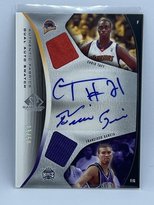 F GARCIA CHRIS TAFT 2006-07 SP GAME USED DAUL AUTOGRAPH SWATCH 23/50 ...