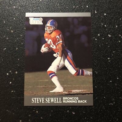 Steve Sewell 1991 Fleer Ultra Football #40 NFL Denver Broncos Running ...