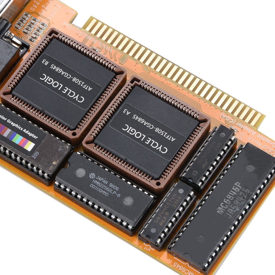 New CGA Graphics Vintage Card 16Kb 6845 Color Graphic Adapter ISA For ...