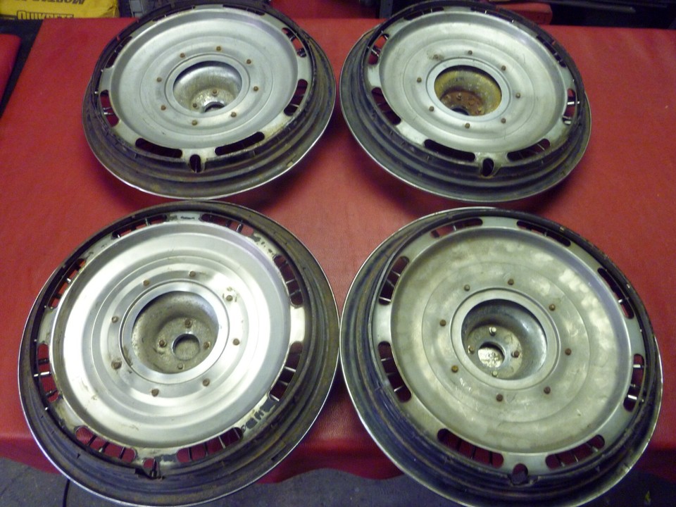 VINTAGE 1964-67 CHEVY CAMARO NOVA SS WIRE SPINNER HUBCAPS WHEEL COVERS ...