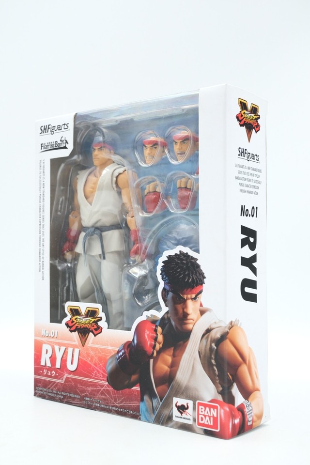 NOS First Release Bandai SH Figuarts Street Fighter V Ryu Figure No. 01 ...