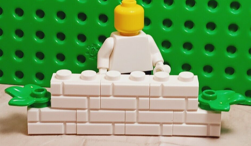 New LEGO Mason Brick Wall Plants Lot of 7 WHITE Chimney Bricks Textured ...