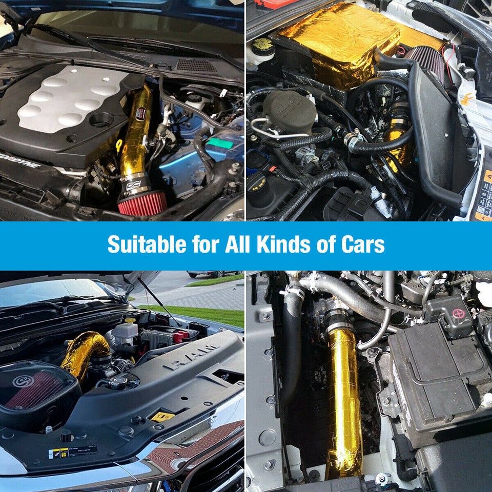 Large Size Gold Intake Heat Reflective Tape Wrap Self-adhesive High ...