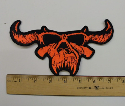Danzig Skull Patch Orange 7" Custom Embroidered Patch | eBay