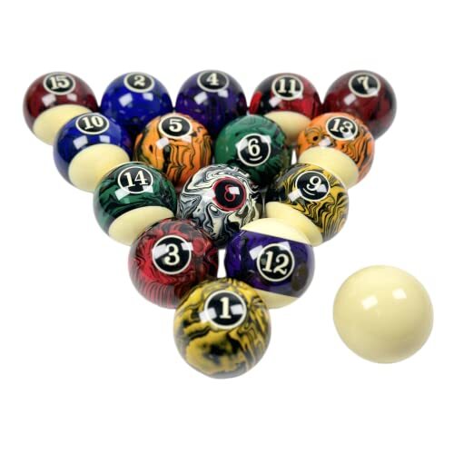 Billiard Balls Set 16 Pool Table Balls Resin Ball 2-1/4"(Several Style ...