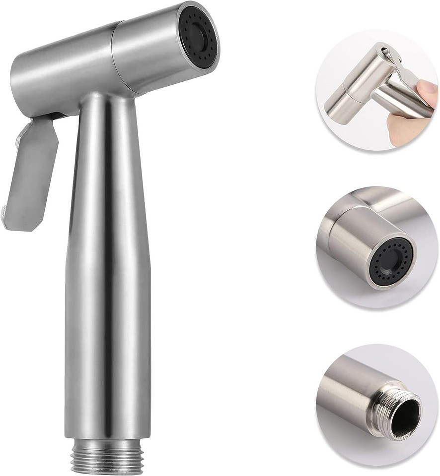 Stainless Steel Toilet Bidet Spray Handheld Shattaf Bathroom Sprayer ...