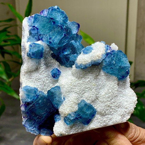 604G Natural BLUE Cube Fluorite Mineral Crystal Specimen/China | eBay