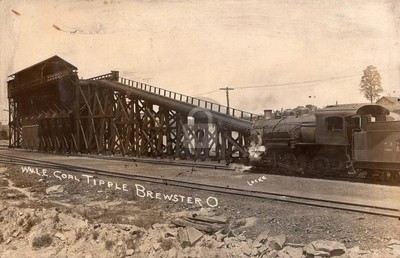 Brewster OH Ohio W&LE Coal Tipple Railroad Loco c1910 RPPC Photo ...