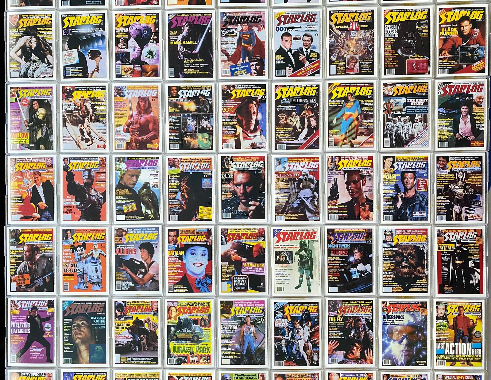 1993 Starlog Magazine Covers Complete Trading Card Set of 106 Cards | eBay