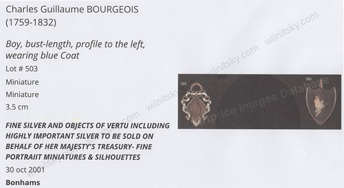 Charles Guillaume Alexandre Bourgeois (1759-1832)-Attrib "Male profile ...