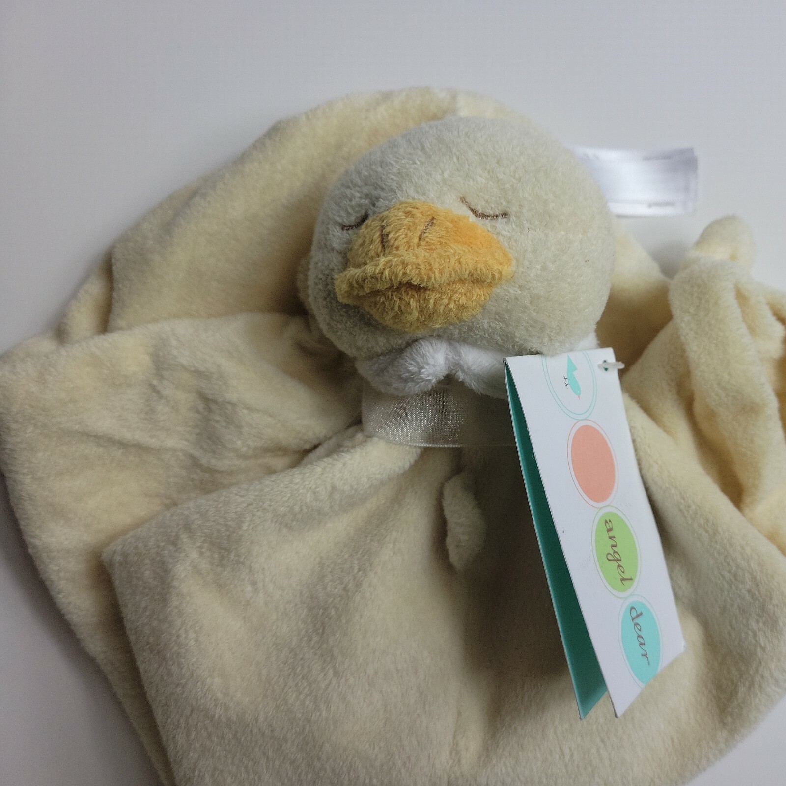 Angel Dear Soft Yellow Sleeping Duck Plush Lovey Baby Soother New | eBay