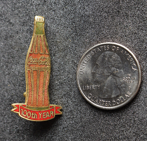 Coca-Cola Coke 100th Year Soda Bottle Ribbon Pin | eBay