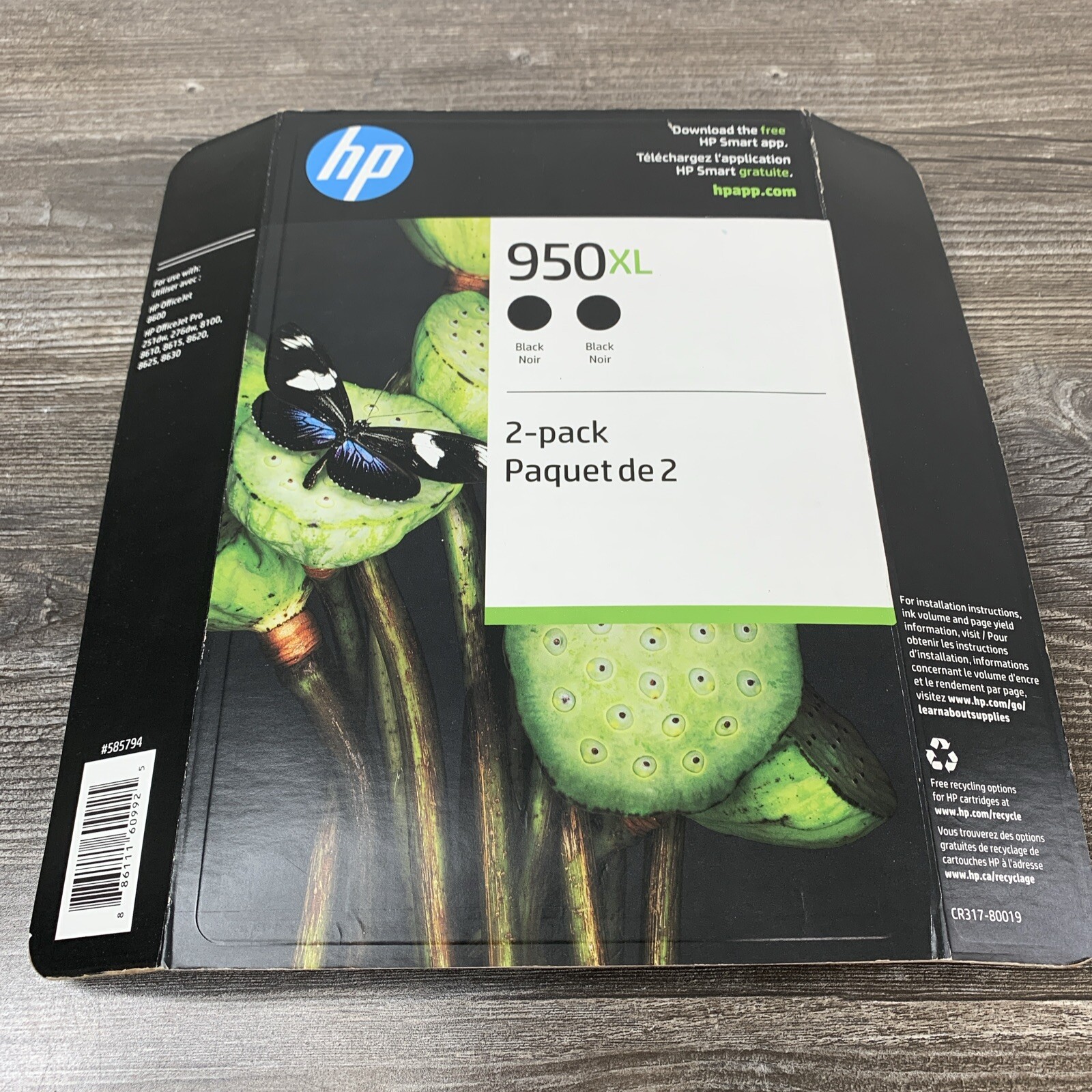 HP Genuine 950XL 2 pack Black Set of Ink Cartridges 2pk Sealed Exp: 06/ ...