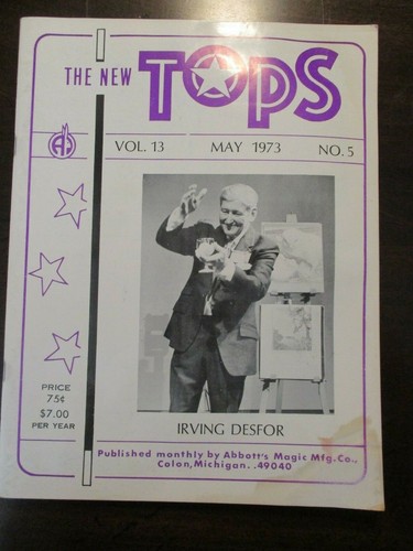 THE NEW TOPS MAGAZINE MAGIC MAY 1973 VOL 13 NO 5 IRVING DESFOR ABBOTTS ...