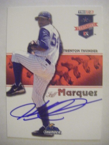 JEFF MARQUEZ signed YANKEES 2008 TriStar Projection baseball card AUTO ...