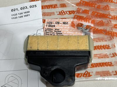 STIHL OEM AIR FILTER KIT FLOCKED 1123 120 1651 MS210 MS230 MS250 C 021 ...