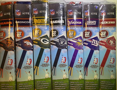 NFL Kites 80" Tall Premium Ready to Fly Licensed Outdoor Nylon Team ...