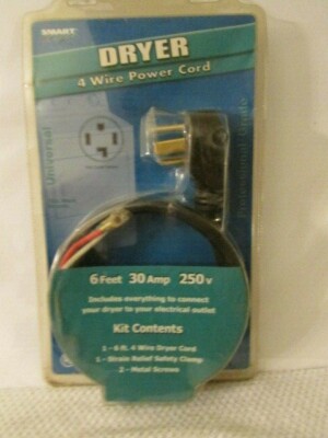 Clothes Dryer Power Cord 3 Prong Wire 30 Amp Gauge Wire Heavy Duty | eBay