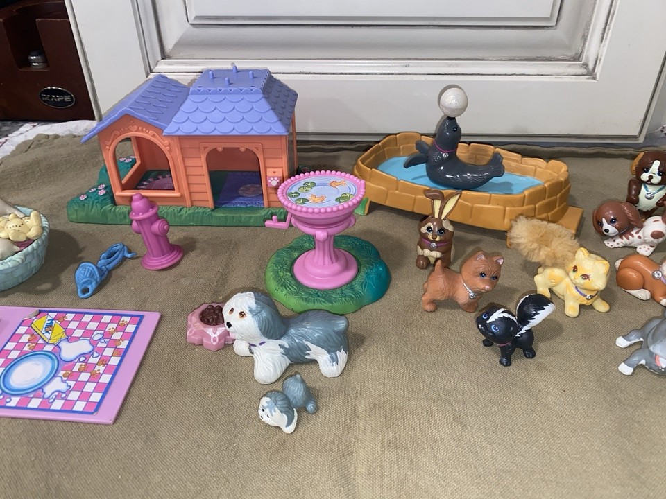 90s VTG Kenner Littlest Pet Shop Lot Sheepdogs Kittens Bunnies Dogs ...