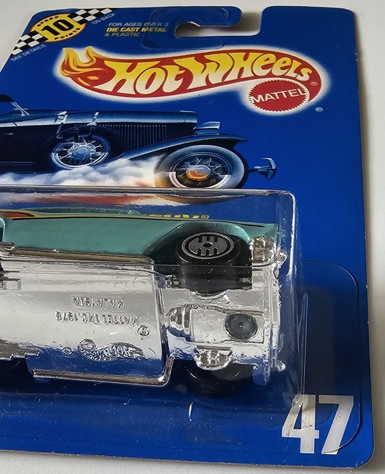 VERY RARE HOT WHEELS 1990 #47 57 Chevy BLUE CARD VERY NEAR MINT | eBay