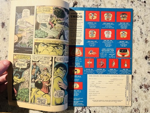 INCREDIBLE HULK #180 1974 MARK JEWELERS INSERT MARVEL COMICS | eBay