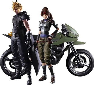 Final Fantasy VII - Jessie, Cloud & Motorcycle Play Arts Action Figure ...