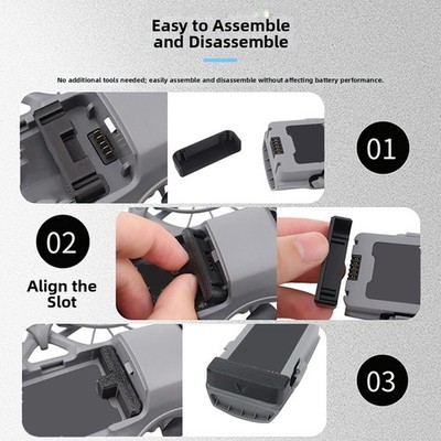 For DJI NEO 2 Battery Dust Cover 3 Pack Black PC 8 5 2CM Protective ...