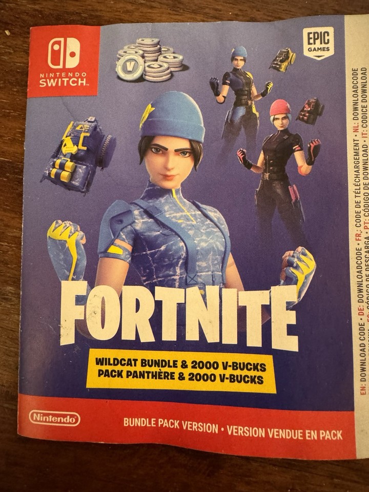 UNUSED Fortnite WILDCAT CAT Bundle & 2.000 V-Bucks | !JUST CODE, NO ...