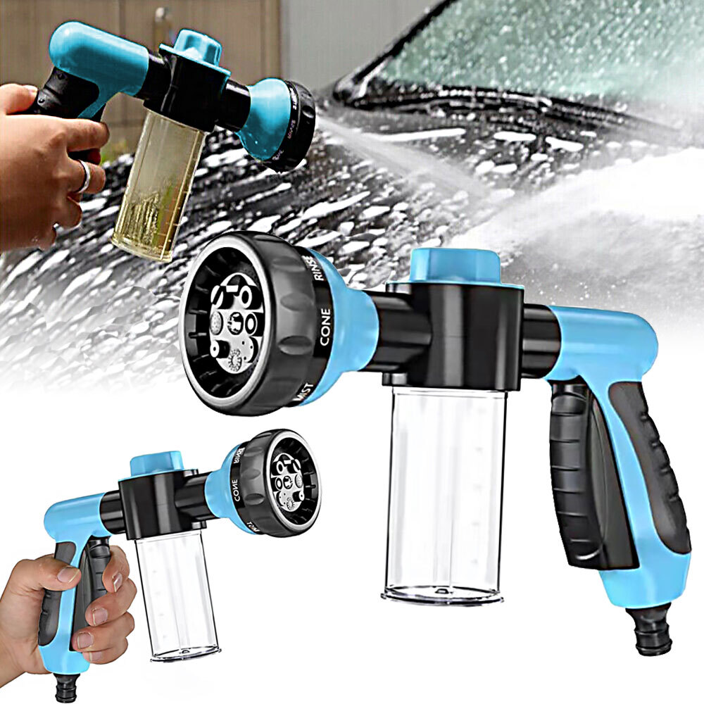 8 in 1 Jet Spray Gun Soap Dispenser Garden Watering Hose Nozzle Car ...