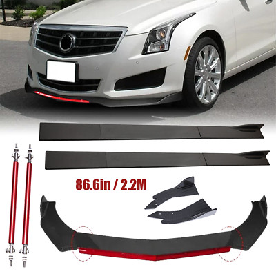 Front Bumper Rear Lip Spoiler Splitters For Cadillac XTS XT4 XT6 Carbon ...