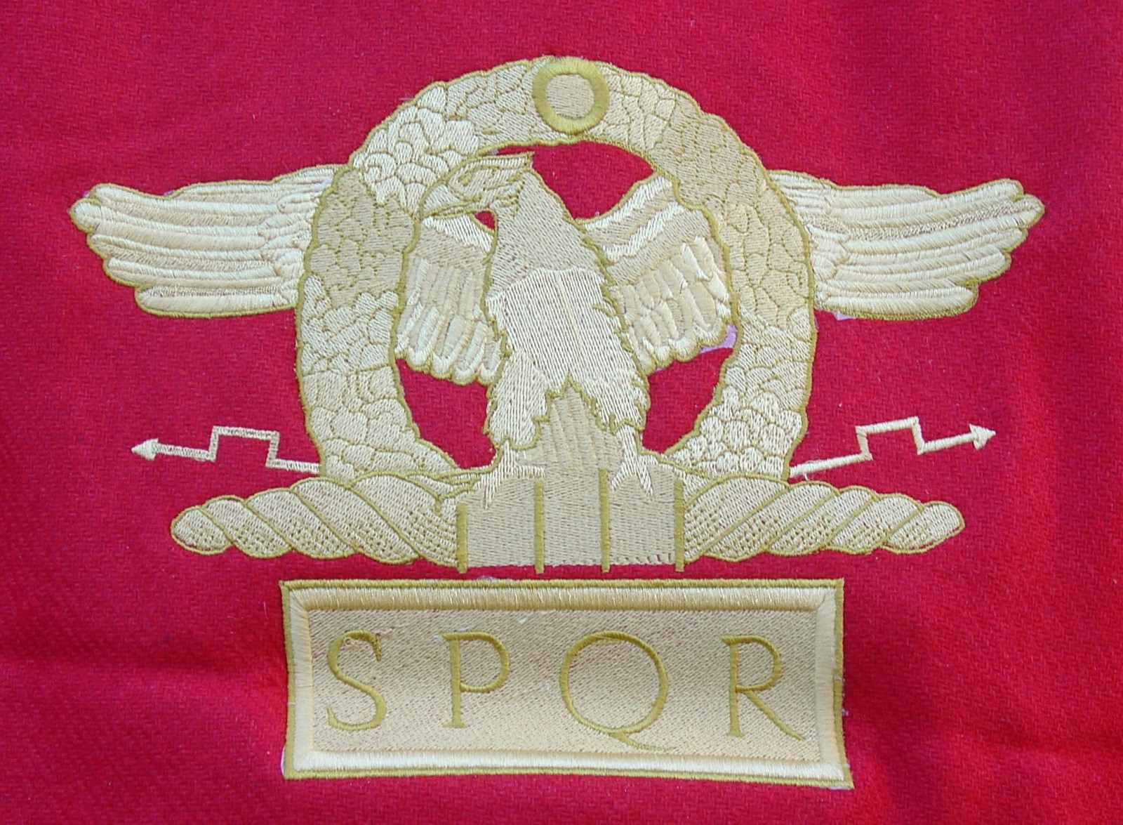 Roman legionary hasta flag embroidered vexillum standard eagle SPQR ...