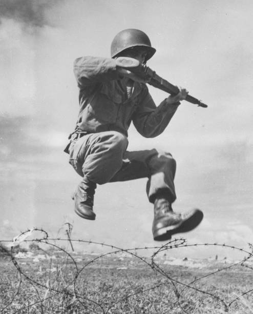 Santiago Laboy Rifle Ready Fighting 65Th Puerto Rico 1951 Military Old ...