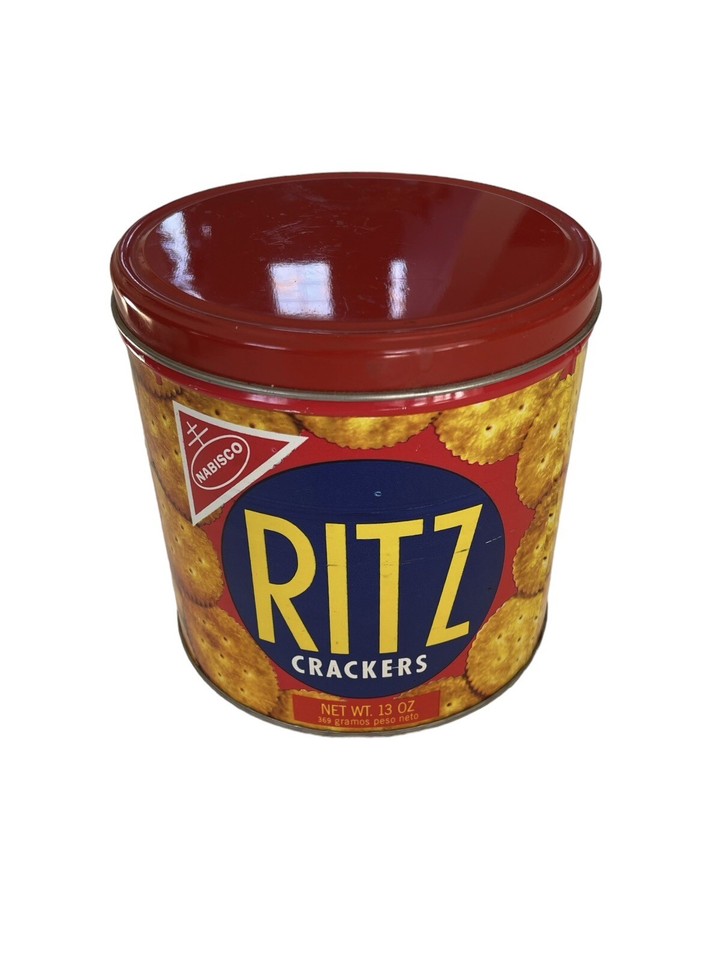 VINTAGE 1977 Ritz Crackers 13oz Tin Can Nabisco With Metal Lid Retro ...