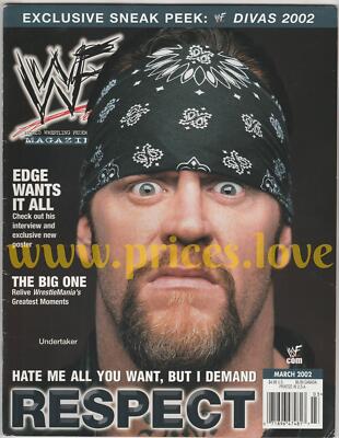 WWF Wrestling Magazine March 2002 Undertaker Wrestlemania Moments ...