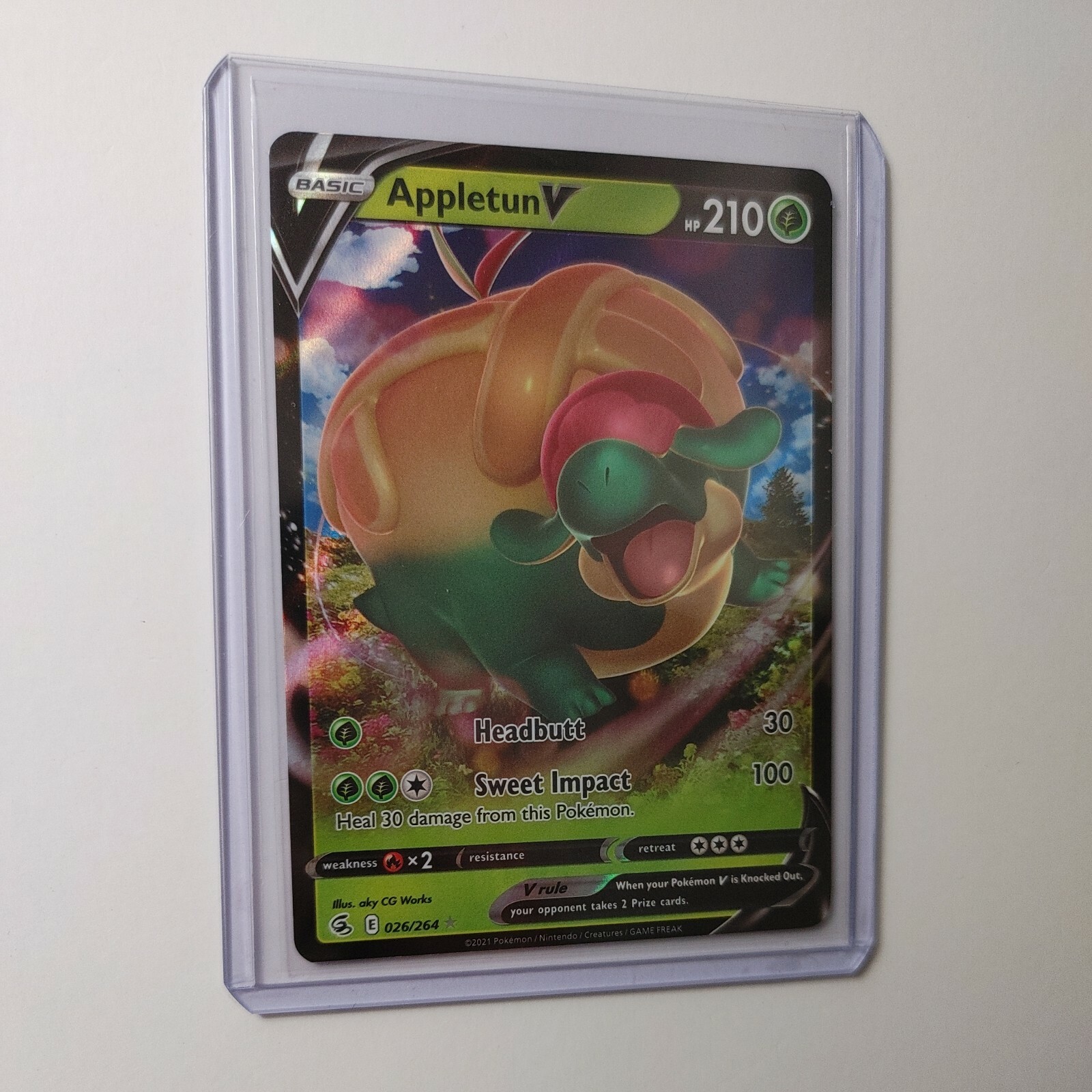Appletun V 026/264 Ultra Rare Fusion Strike 2021 Pokémon Card Near Mint ...