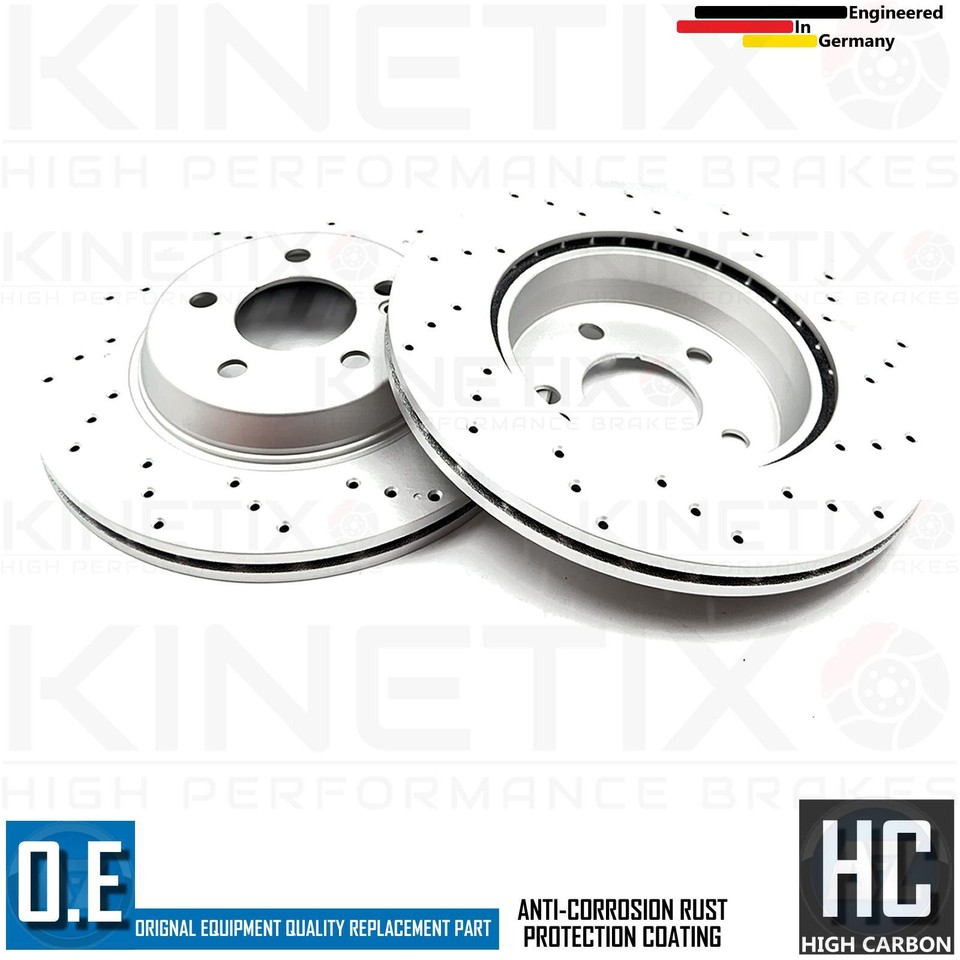 For Mercedes C250 AMG sport perforated rear brake discs torque 300mm | eBay