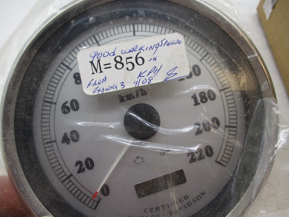 Harley Davidson Genuine NOS Silver Face Speedometer International KPH ...