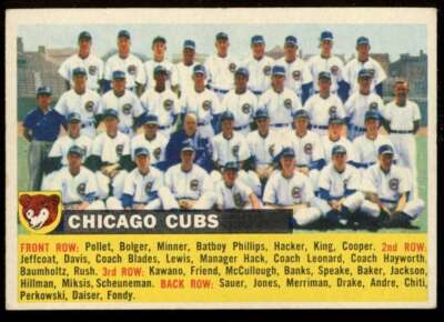 1956 Topps #11 Chicago Cubs EX Cubs Gray Back 72487 | eBay