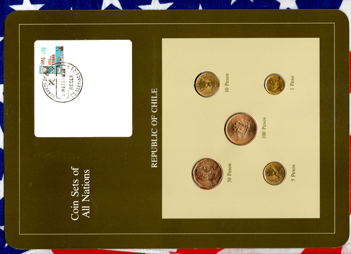 Coin Sets of All Nations Chile UNC 100 Peso 1985 1,10,5 Pesos 1986 50 ...